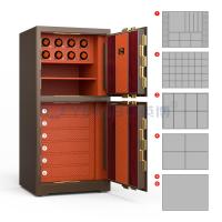 China Biometric Fingerprint Lock Large Jewelry Safe 7 Open Ways Luxury Watch Winder Safe for sale