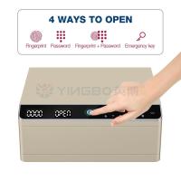 China 22kg Biometric Fingerprint Lock Single Layer Jewelry Safe Box With Auto Open for sale