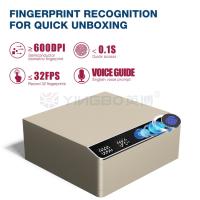 China 22kg Biometric Fingerprint Lock Single Layer Jewelry Safe Box With Auto Open for sale