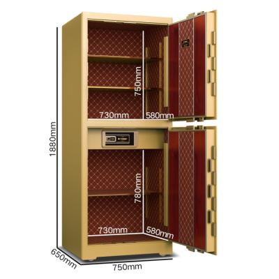 China Smart Bank Biometric Commercial Safe Box Fingerprint Lock H1880mm With 7 Open Ways for sale