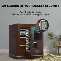 China 35kg Anti-Theft Home Safe Box Fingerprint Lock Small Safe Alarm System for sale