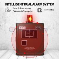 China 35kg Anti-Theft Home Safe Box Fingerprint Lock Small Safe Alarm System for sale