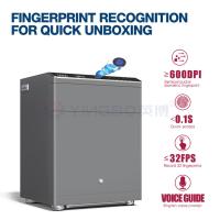 China Double Alarm Auto Open Smart Safe Box With Fingerprint Lock for sale