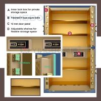 China H1800mm Four Doors Fingerprint Lock Vault Door Movable Vault Room Safe Box for sale
