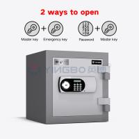 China Solid Steel Fireproof Safe Box Dual Alarm System Height 420mm for sale