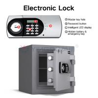 China Solid Steel Fireproof Safe Box Dual Alarm System Height 420mm for sale