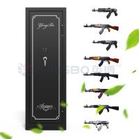 China Multiple Firearm Safe Anti Theft Function Armament Gun Safe Box With Key Opening for sale