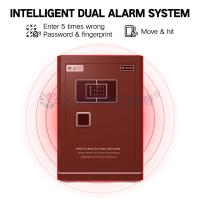 China Fingerprint Or Password fireproof safety safe box Interior Design H680mm for sale