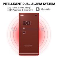China Solid Steel Double Alarm fireproof safe box Eco Friendly Paint And Liquid Crystal Display Panel YB/N6-120 for sale