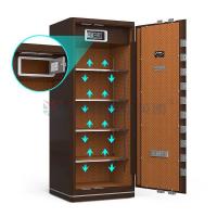 China Patented Double T Bolts Home Safe Box With Fingerprint Recognize Technology And Dual Alarm System YB/N6-180 for sale