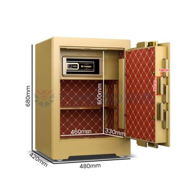 China YB/ZY-60 Dual Intelligent Alarm Smart Safe box Luxury Smart For Security With 3D Stereo Soft-Roll Leather for sale