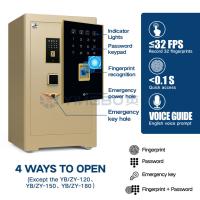 China YB/ZY-80 Liquid Crystal Display Panel  Bank Grade Biometric Safe Box With Vertical Lock Design for sale