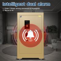 China YB/ZY-80 Liquid Crystal Display Panel  Bank Grade Biometric Safe Box With Vertical Lock Design for sale