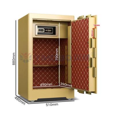 China YB/ZY-80 Liquid Crystal Display Panel  Bank Grade Biometric Safe Box With Vertical Lock Design for sale