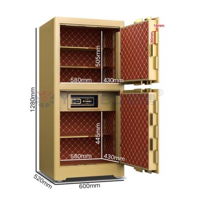 China Vertical Lock Design Security commercial safe box 4 Open Ways And 3D Stereo Soft-Roll Leather H1280mm for sale