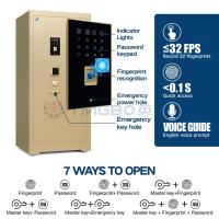 China H1280mm Biometric Fingerprint Commercial Safe Box 10mm Thickness Of Door And Patent Solid Bolts for sale