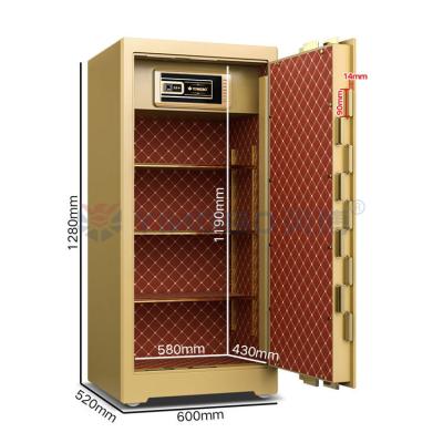 China H1280mm Biometric Fingerprint Commercial Safe Box 10mm Thickness Of Door And Patent Solid Bolts for sale