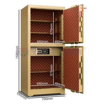 China Germany 3D Laser Cutting Technology Commercial Safe Box With Removable Shelves H1580mm for sale