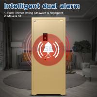 China H1580mm Fingerprint Safe Box With Patented Double Rows Bolts And Zinc Alloy Handle for sale