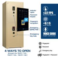 China Liquid Crystal Display Panel Commercial Safe Box With Patent Solid Bolts And Fingerprint Biometric H1880mm for sale