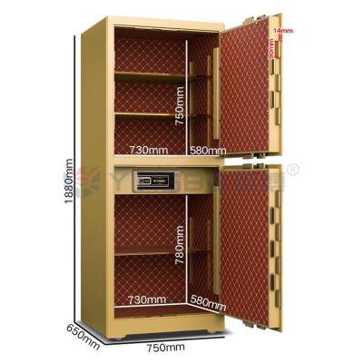 China Liquid Crystal Display Panel Commercial Safe Box With Patent Solid Bolts And Fingerprint Biometric H1880mm for sale