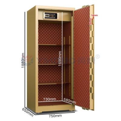 China H1880mm Thickened Office Safe Box Double Rows Anti Explosion Latches Dual Intelligent Alarm for sale