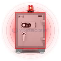 China Electronic Lock Fireproof Safe Box With L Type Brushed Solid Steel Handle YB/FH-58 for sale