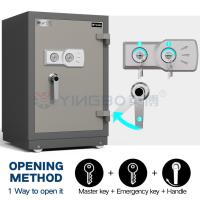 China H680mm Fire Resistant Safe Box Solid Steel Latches Double Keys Lock for sale