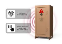 China Fingerprint Lock 7 Open ways Jewelry Safe Box Watch Winder Safe 35mm Solid Steel Latches for sale