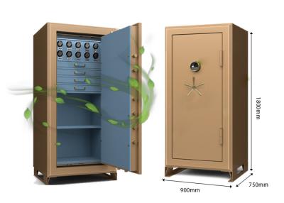 China H1800mm Jewely Safe Luxury Leather  Watch Winder Fingerprint Lock With Fireproof for sale