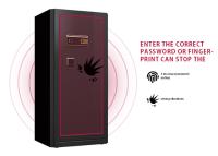 China Steel Jewelry Safe Box Biometric Fingerprint Lock Watch Winder Safe Double Rows Bolts for sale