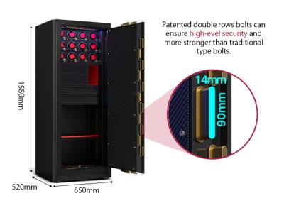 China H1580mm Jewelry Safe Box For Sale With 7 Open Ways Smart Luxury Watch Winder Safe for sale
