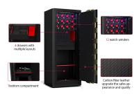 China H1580mm Jewelry Safe Box For Sale With 7 Open Ways Smart Luxury Watch Winder Safe for sale