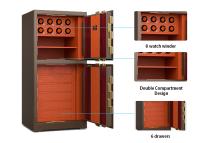 China Solid Steel Large Jewelry Safe Box Luxury Watch Winder Safe With Jewelry Drawer for sale
