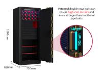 China Watch Winder And Drawers Jewelry Safe Box Solid Steel 6mm Removable shelves 395kg for sale