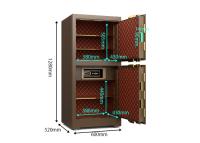 China Fingerprint Lock Commercial Safe Box 3D Stereo Soft-Roll Leather Adjustable Shelves for sale