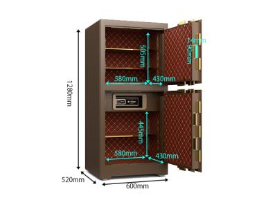 China Fingerprint Lock Commercial Safe Box 3D Stereo Soft-Roll Leather Adjustable Shelves for sale