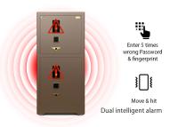 China Fingerprint Lock Commercial Safe Box 3D Stereo Soft-Roll Leather Adjustable Shelves for sale