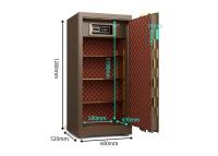 China 14*90mm Double Rows Bolts Commercial Safe Box Dual Intelligent Alarm and Hidden Box for sale