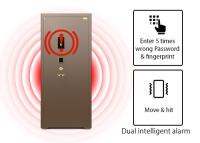 China 266±2kg Fingerprint Lock Commercial Safe Box with Patent Solid Bolts Adjustable Shelves for sale