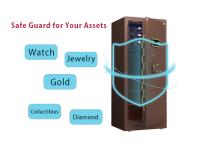 China Small Jewelry Watch Winder Safe Fireproof  Fingerprint  Double Alarm for sale