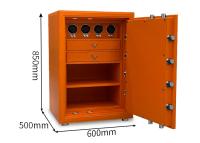 China Leather-Covered Fireproof Jewelry Safe Limited Edition with Watch Winder for sale