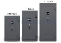 China 1200mm Biometric Fingerprint Lock Jewelry Watch Winder Safe Home Leather-Covered Fireproof for sale