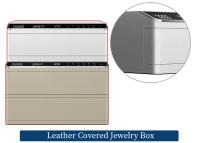 China Leather-Covered Small Jewelry Safe Box with Auto Pop-up & Metal Sliding Rail for sale