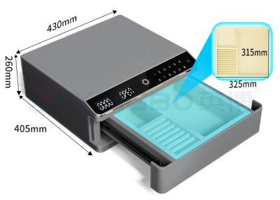 China Leather-Covered Jewelry Safe Box with Dual Alarm & Auto Open, Single Layer for sale