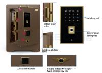 China H580mm Dual Alarm System Commercial Safe Box 3D Stereo Soft Leathe Digital Security for sale