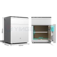 China Solid Steel Fingerprint Biometric Smart Safe Box Led Light Night Table For Security for sale