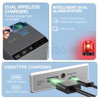 China Steel Safe Biometric Fingerprint Hidden Safe Box Night Table Safe Box For Home Use for sale