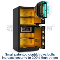 China Fingerprint Lock Home Safe Box 1 mm Flat Door Seam  Double Door for sale