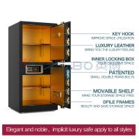China Patented Double Rows Bolts Home Safe Box Double Door Dual Alarm for sale